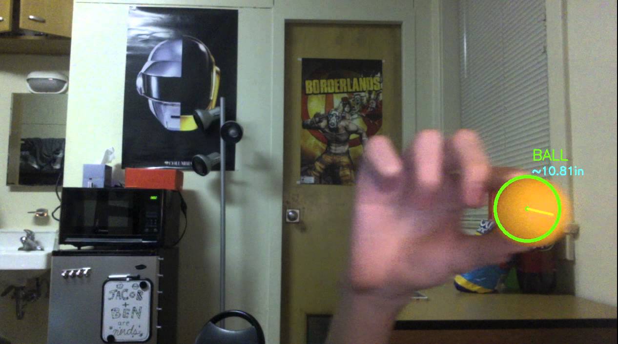 OpenCV Ping Pong Ball Tracking - YouTube