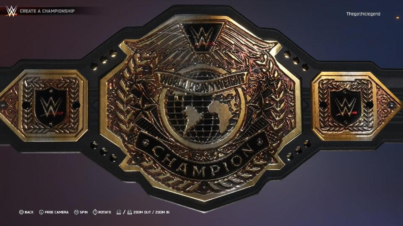 #WWE2K25 - Custom Titles - Custom WWE World HeavyWeight Championship ...