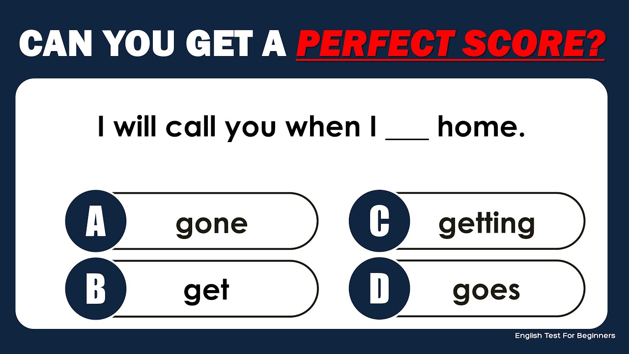 " Can You Get A Perfect Score" I English grammar Quiz I English Test ...