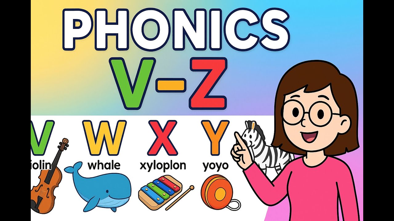 Phonics V to Z | Learn Letters & Sounds with Fun Words - YouTube
