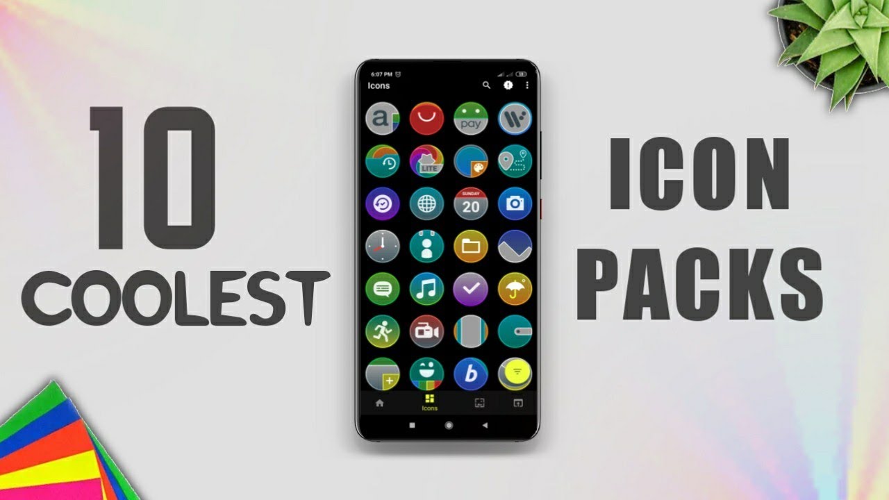 Top 10 COOLEST Icon Packs For Android !! || Free Icon Packs - YouTube