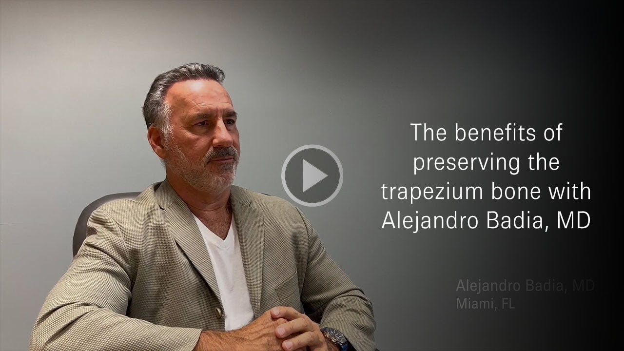 The benefits of preserving the trapezium bone with Alejandro Badia, MD ...