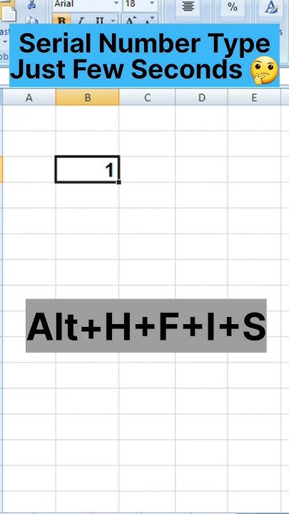 Automatic serial number in MS Excel || Serial number shortcut #shorts #viral #excel #trending ...