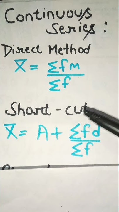 how to find out Arithmetic mean in continuous series by different method 's formula - YouTube