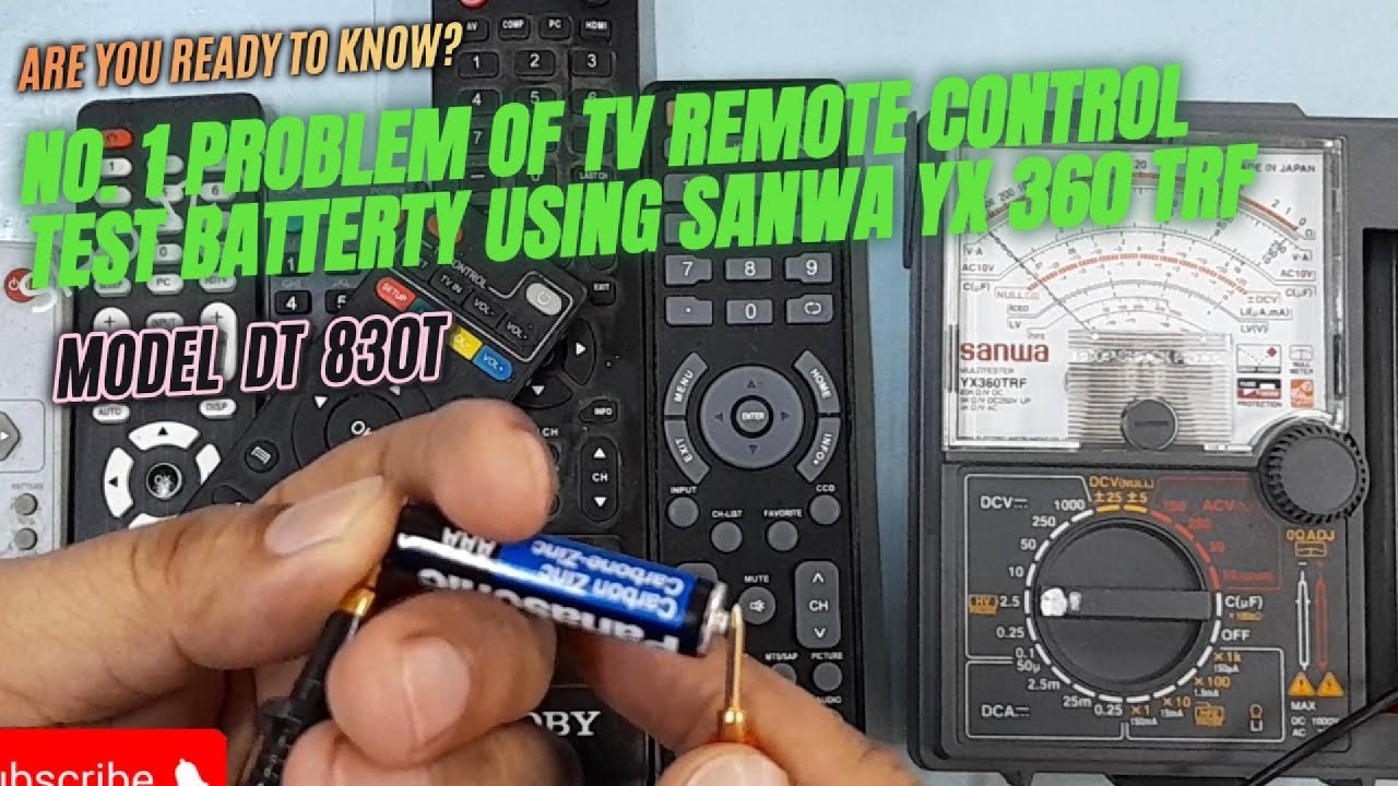 NO.1 PROBLEM OF TV REMOTE CONTROL. TEST THE BATTERY WITH DIGITAL ...