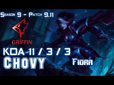 GRF Chovy FIORA vs IRELIA Mid - Patch 9.11 KR Ranked - YouTube