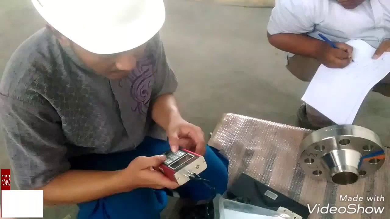 Kalibrasi Ulteasonic testing untuk mengukur ketebalan dinding material ...