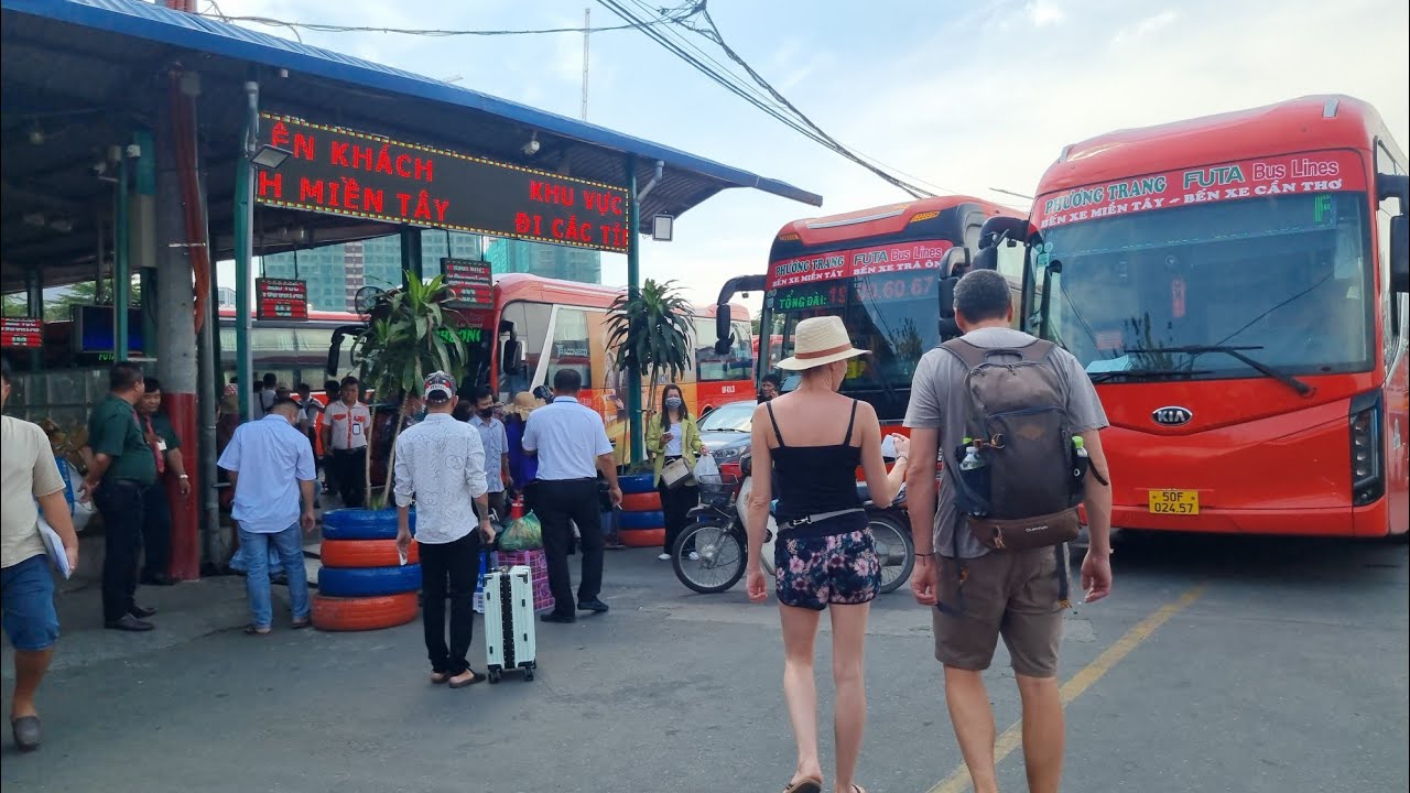 Boarding - Western Bus Terminal, Binh Tan District, HCMC, Vietnam - YouTube