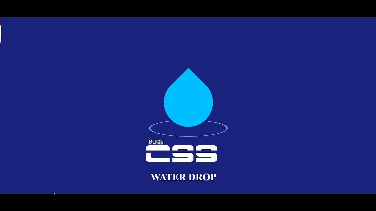 Water Drop Effect Pure With CSS - YouTube