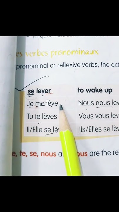 Pronominal or reflexive verb in french - YouTube