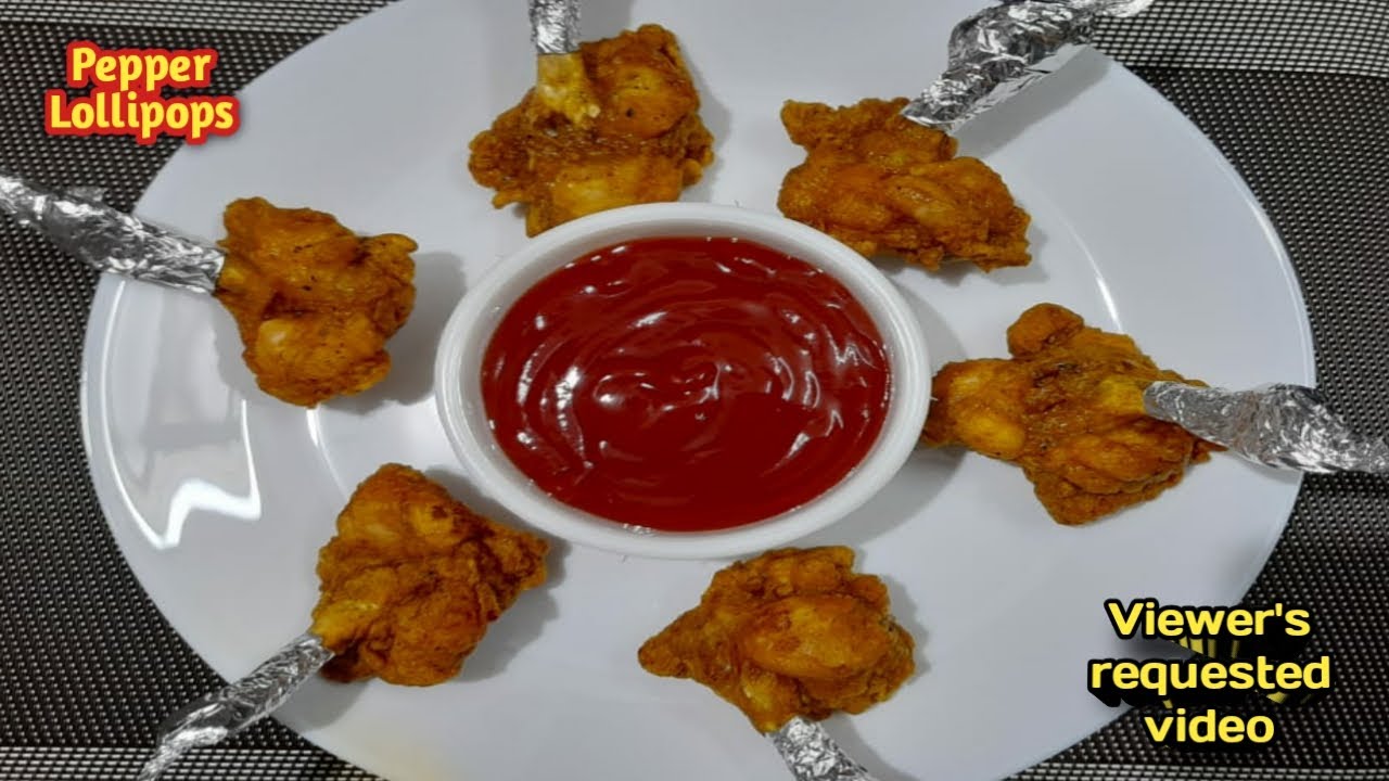 Pepper Lollipops | Chicken Lollipop | Simple Lollipops | Pepper Chicken ...