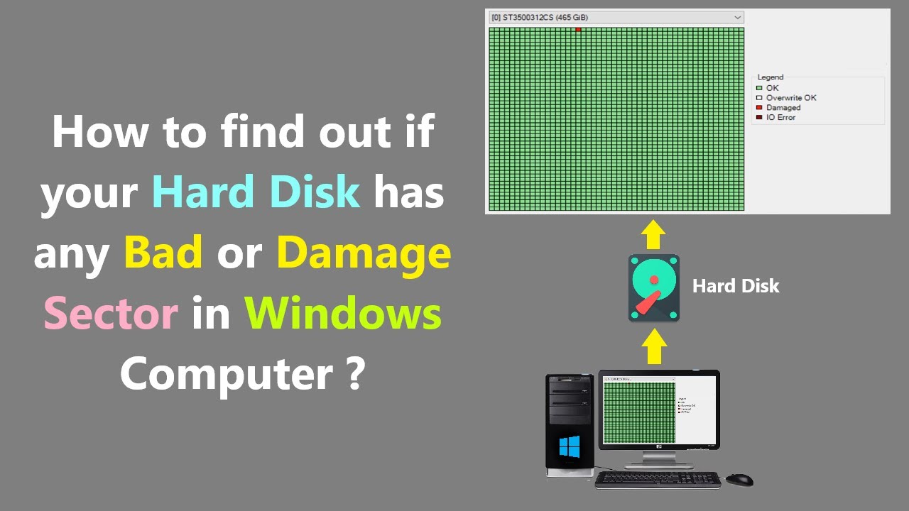 How to find out if your Hard Disk has any Bad or Damage Sector in ...