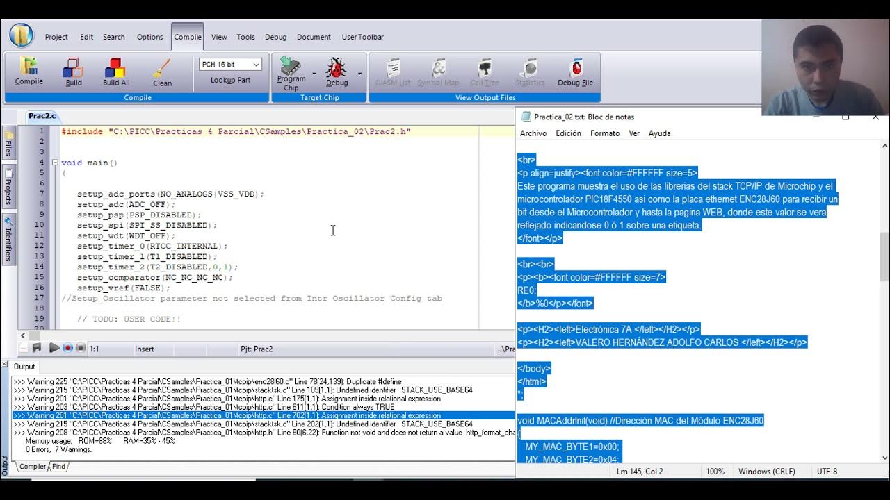 Práctica 2: Transmisión de datos Ethernet WEB server PIC18F4550 - YouTube