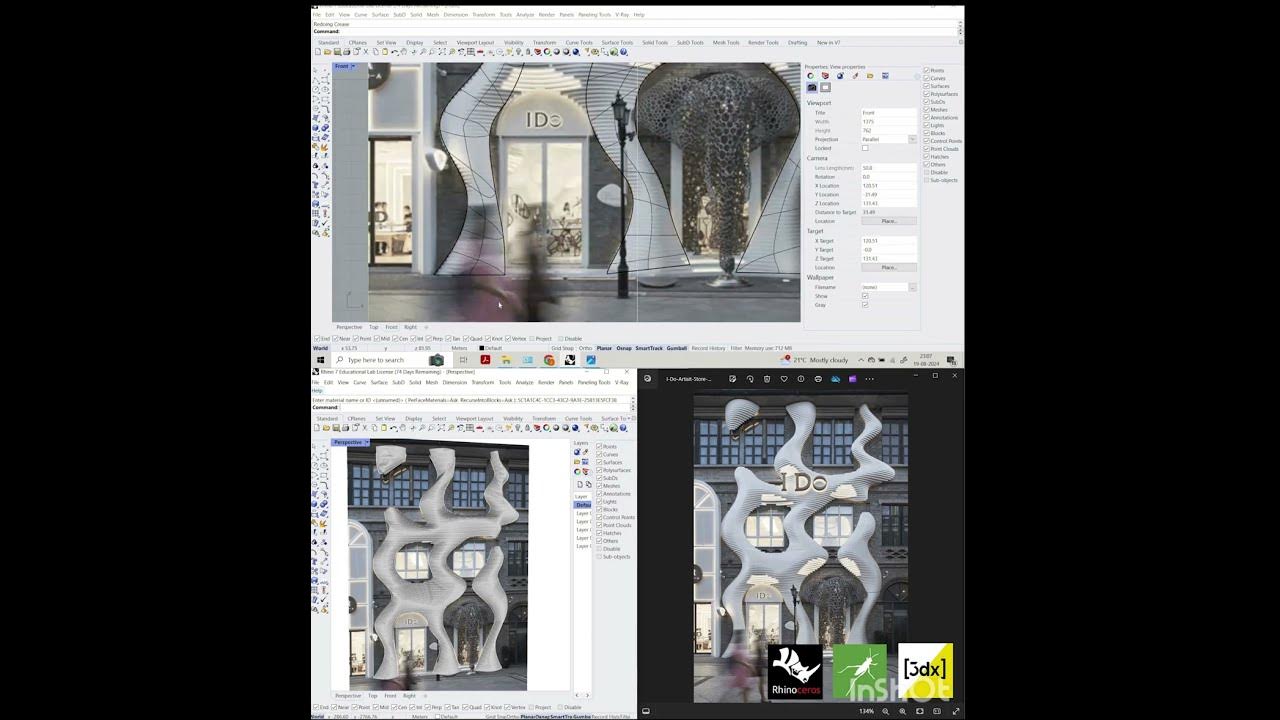 parametric facade in Grasshopper . #architecturaldesign #grasshopper3d #parametricdesign - YouTube
