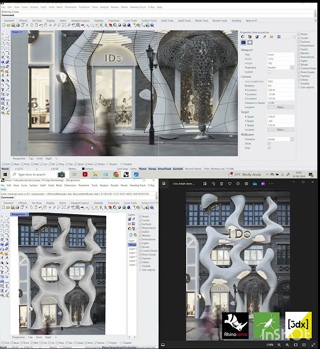 parametric facade in Grasshopper . #architecturaldesign #grasshopper3d #parametricdesign - YouTube
