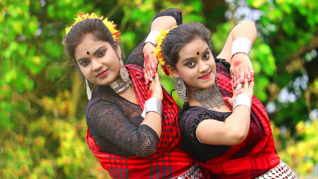 রঙ্গিলা রে মন নাচ 😍😍 | Rongila Re Mon Dance | Anusree & Rakhi | Folk ...