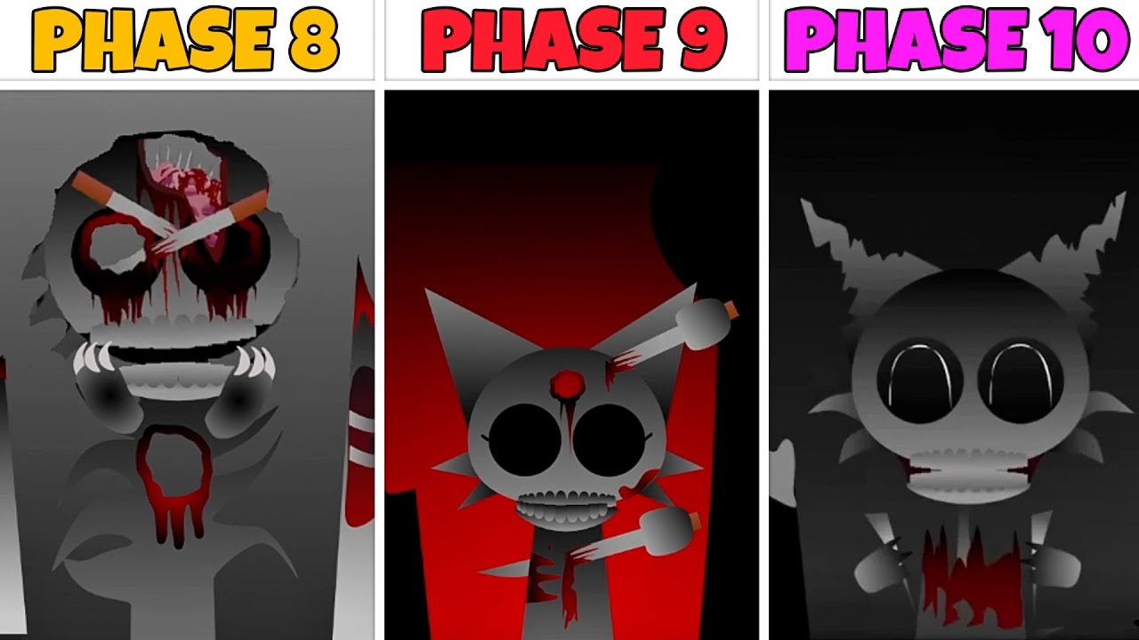 NEW Mods PHASE 8 vs PHASE 9 vs PHASE 10 - Incredibox Sprunki - YouTube