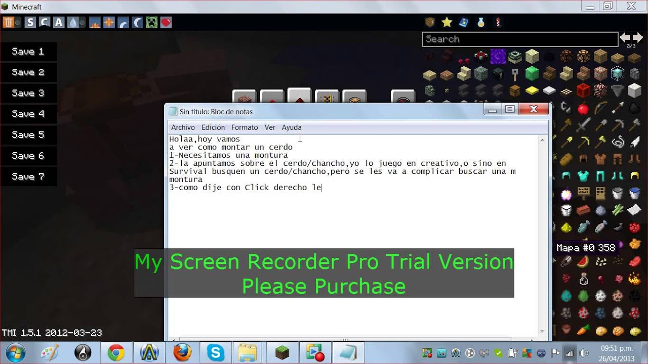Como Montar Un Chancho/Cerdo En Minecraft - YouTube
