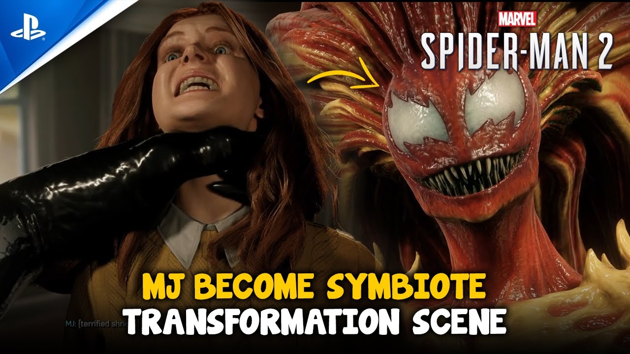 Venom Turn MJ to Symbiotes Transformation Scene - Marvel's Spider-Man 2 ...