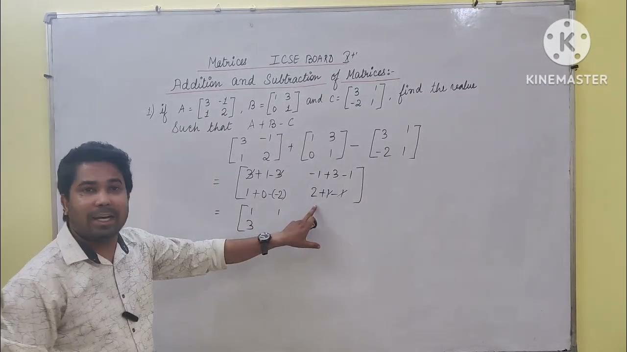 Matrices Addition and subtraction in easy way - YouTube