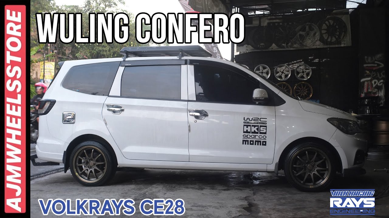MODIFIKASI WULING CONFERO VELG VOLKRAYS CE28 // AJMHEELSSTORE - YouTube