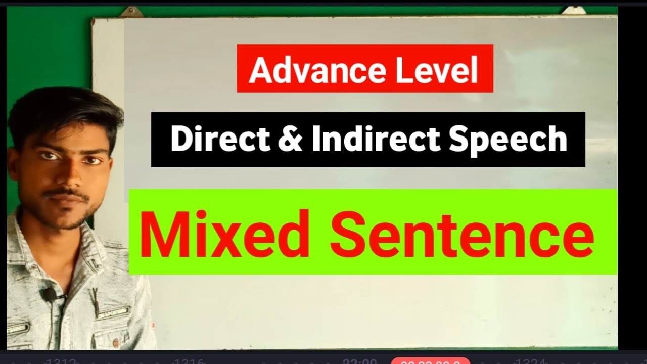 Narration Mixed Sentence || Mixed Sentence Direct and indirect Speech ...