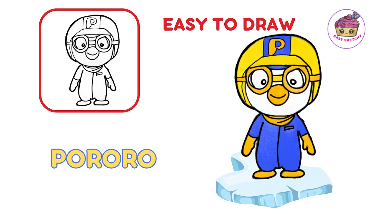 HOW TO DRAW PORORO EASY - YouTube