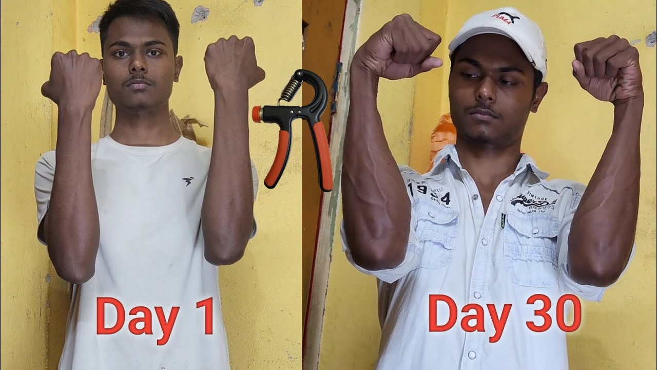 30 DAYS HAND GRIPPER CHALLENGE - Forearms Transformation ...