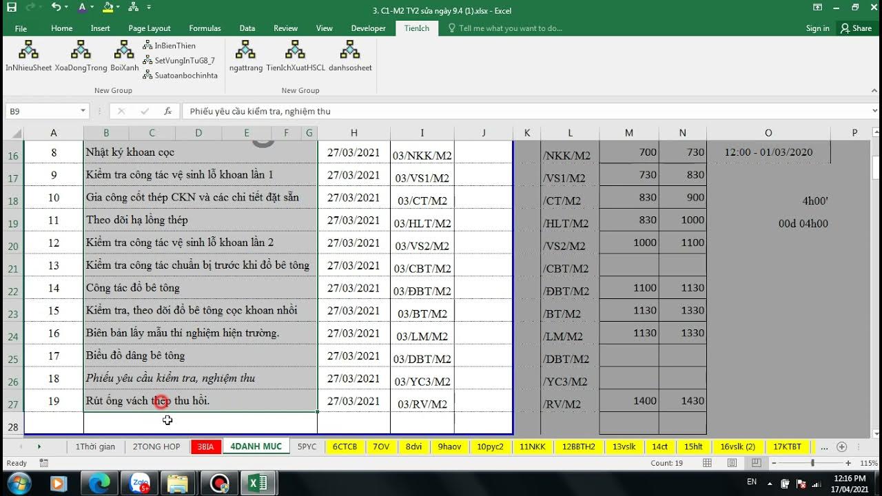Giải đáp lớp học VBA Excel Xây dựng & HSCL: Tự động hóa HSCL Cọc khoan nhồi (007). - YouTube