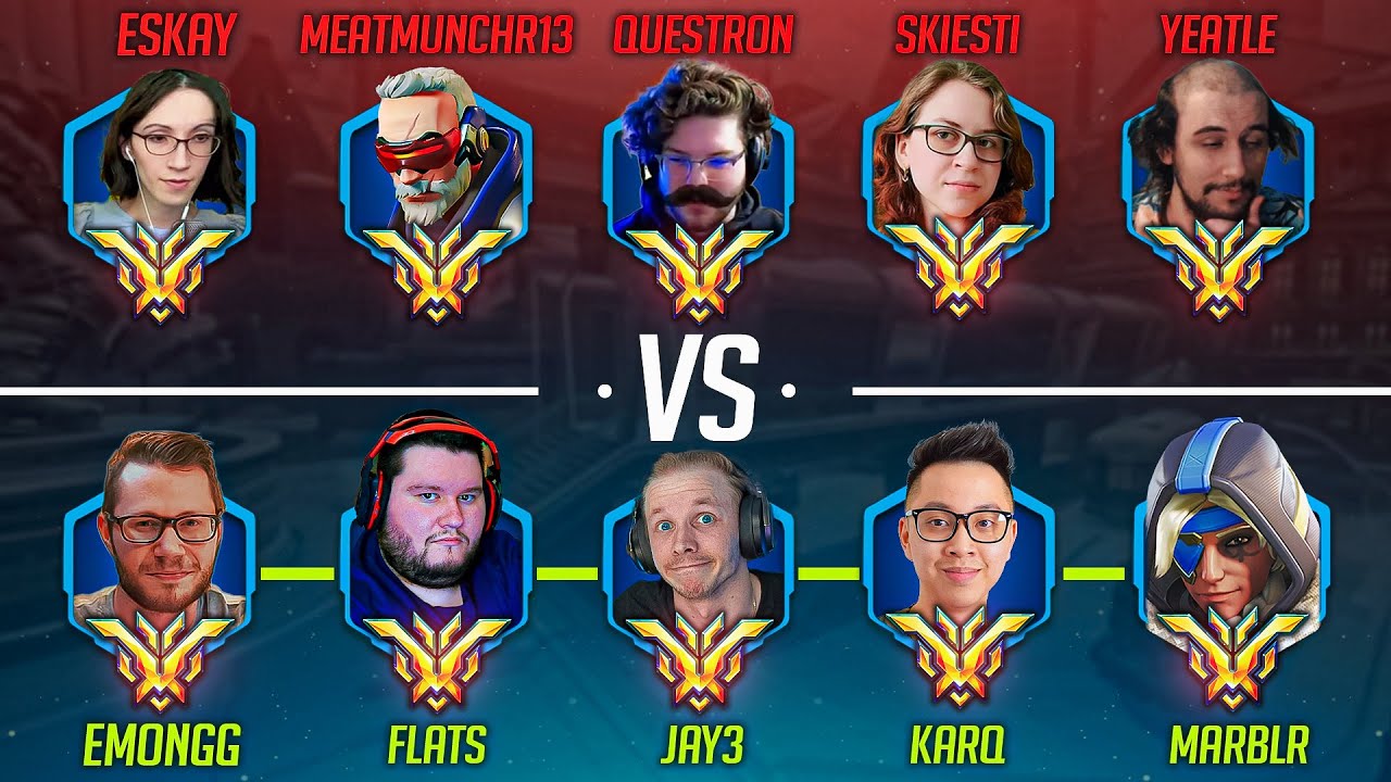 Streamer 5-Stack VS Streamer 5-Stack in TEAM QUEUE!! (Overwatch 2 ...