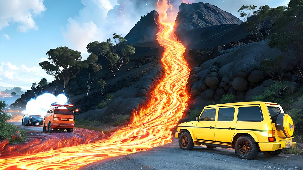 Cars vs Lava River from Volcano - BeamNG Drive - 🔥 ULTIMATE Edition ...