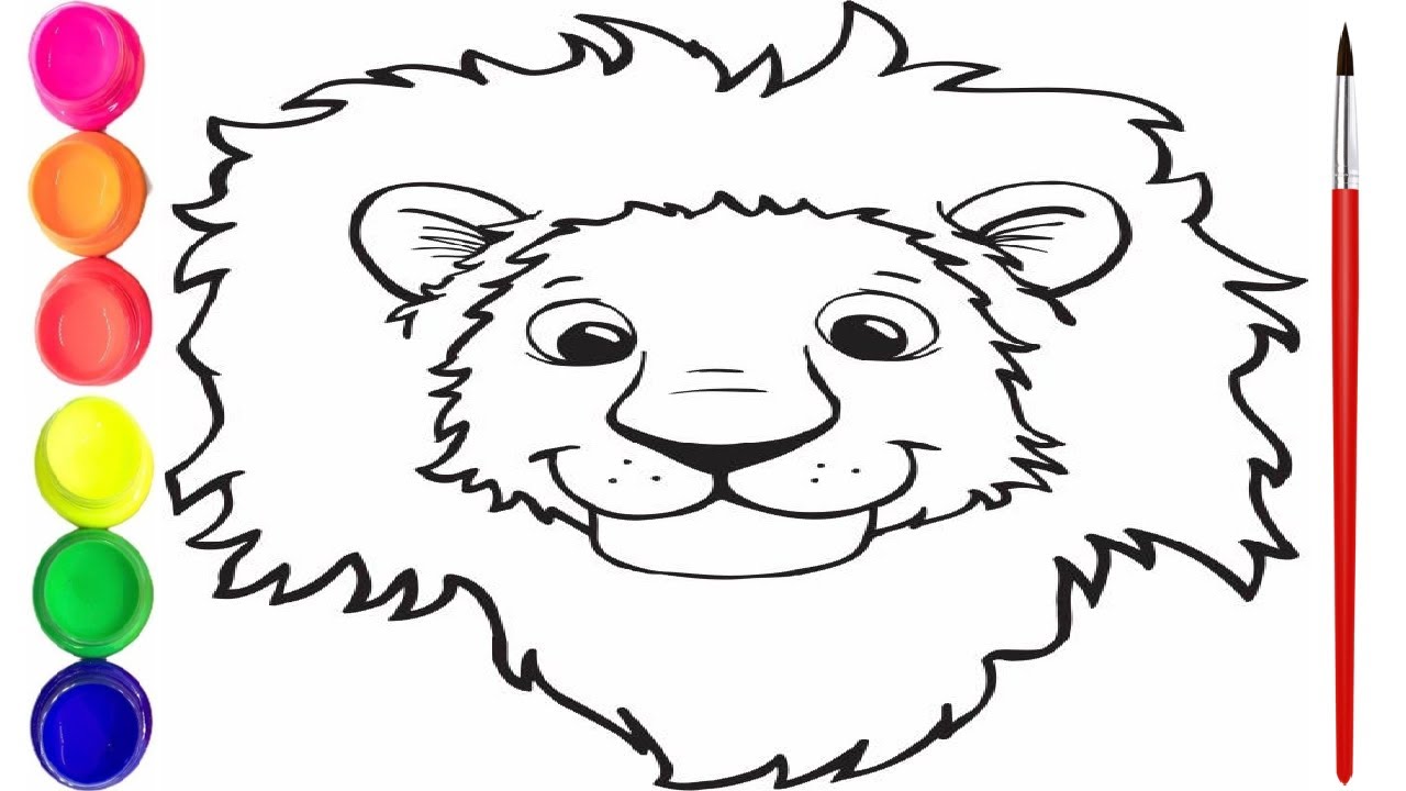 Bolalar uchun sher rasm chizish | How to draw lion | Сурет салу арыстан ...