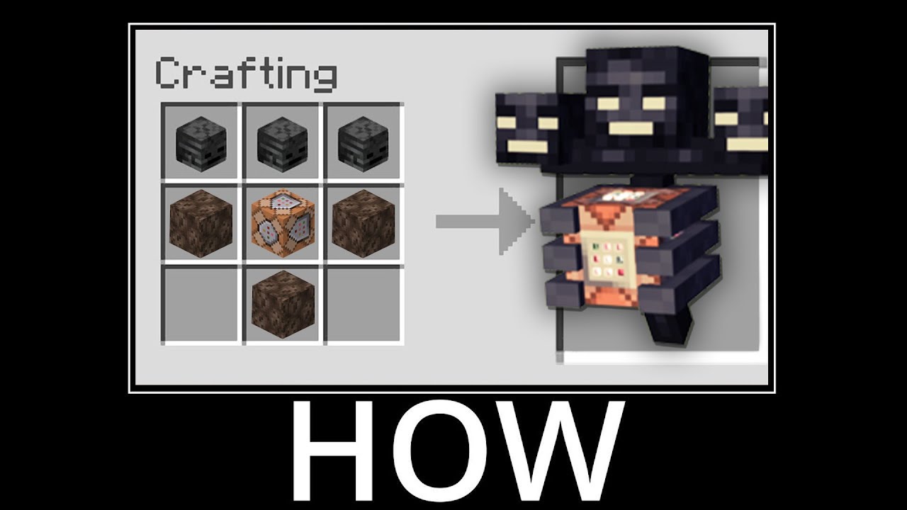 Minecraft Wait What Meme (Crafting Wither Command) - YouTube