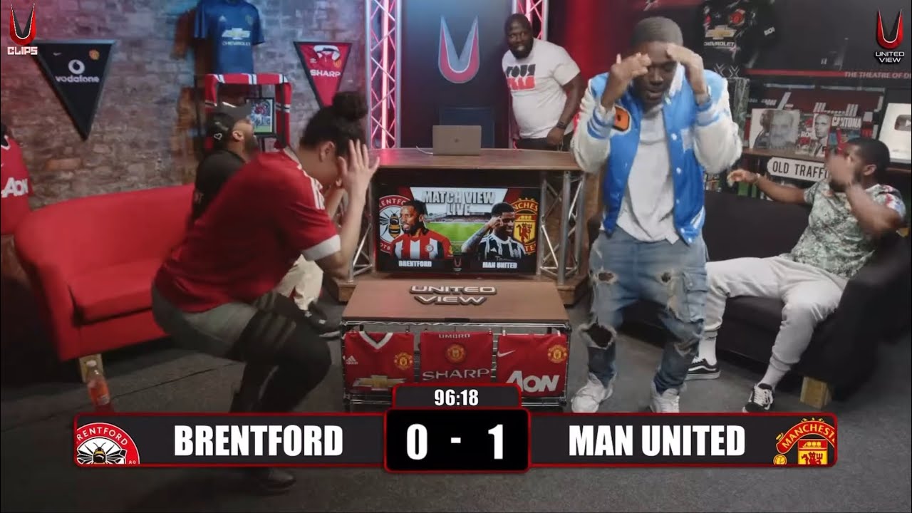 Brentford 1-1 Man United GOAL REACTIONS - YouTube