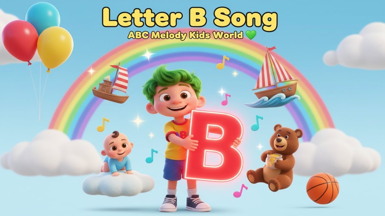 The Letter B Song for Kids – Ball, Baby & Boat! Learn ABC Alphabet with ...