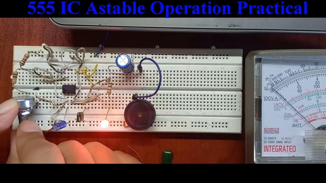 Sequential 21 555 IC Astable Simulation and Practical Operation - YouTube
