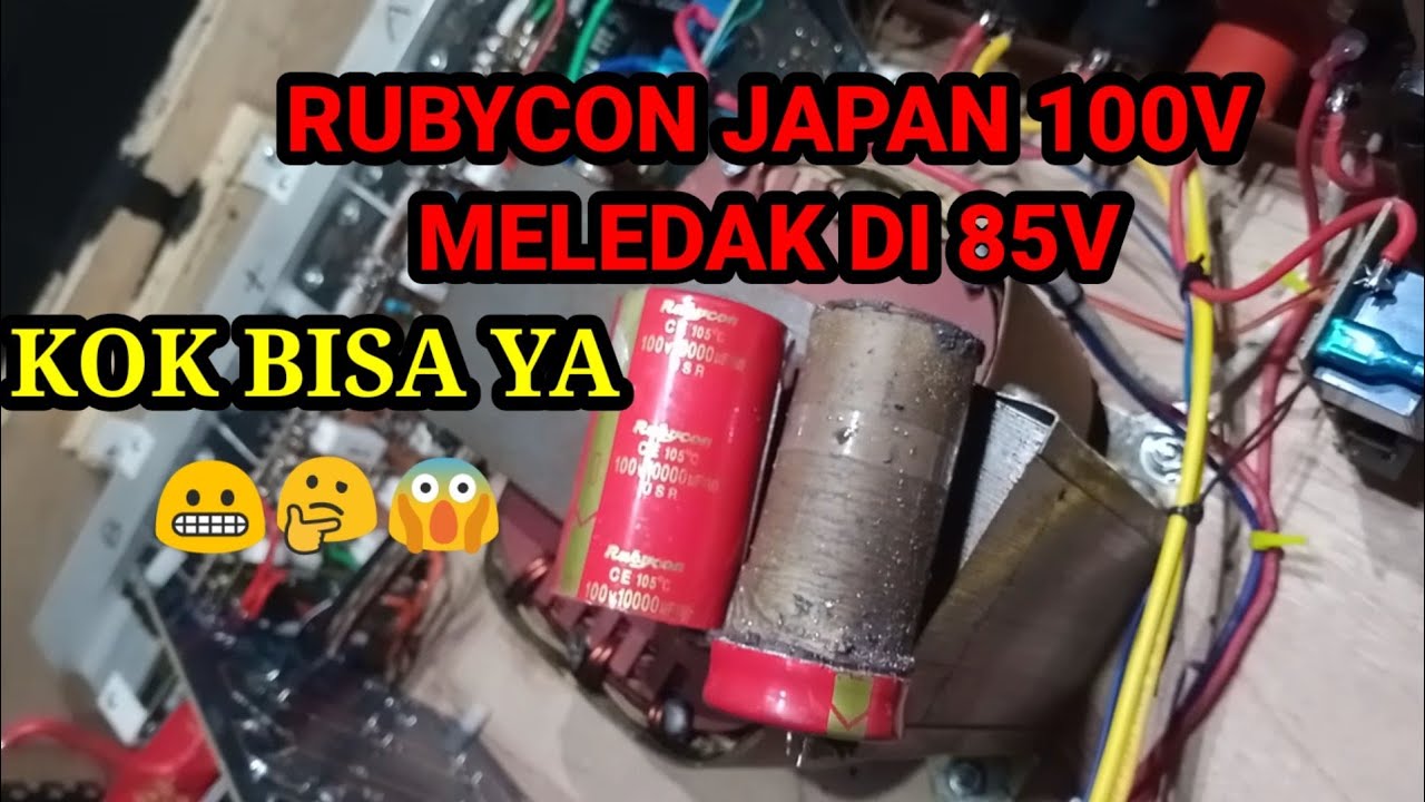 ELCO RUBYCON JAPAN RED 100V MELEDAK 😱😱😱 - YouTube