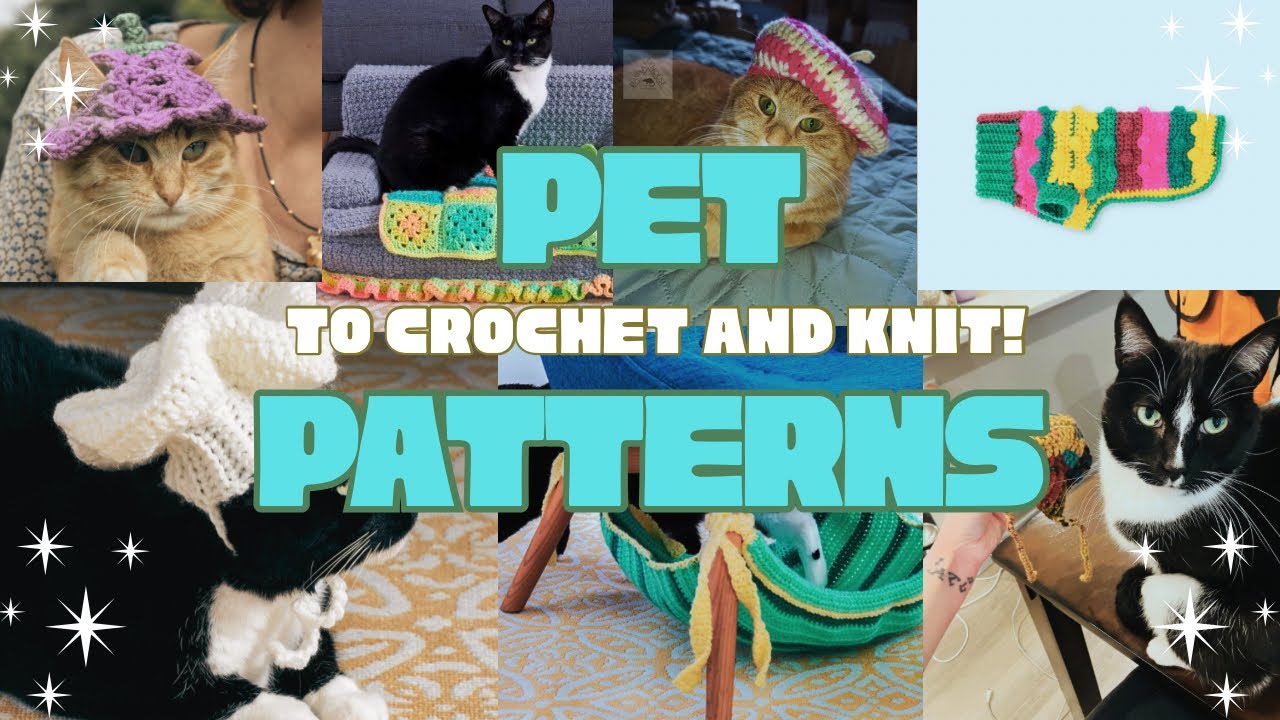 9 Patterns for Pets!! #knittingpatterns #crochetpatterns - YouTube