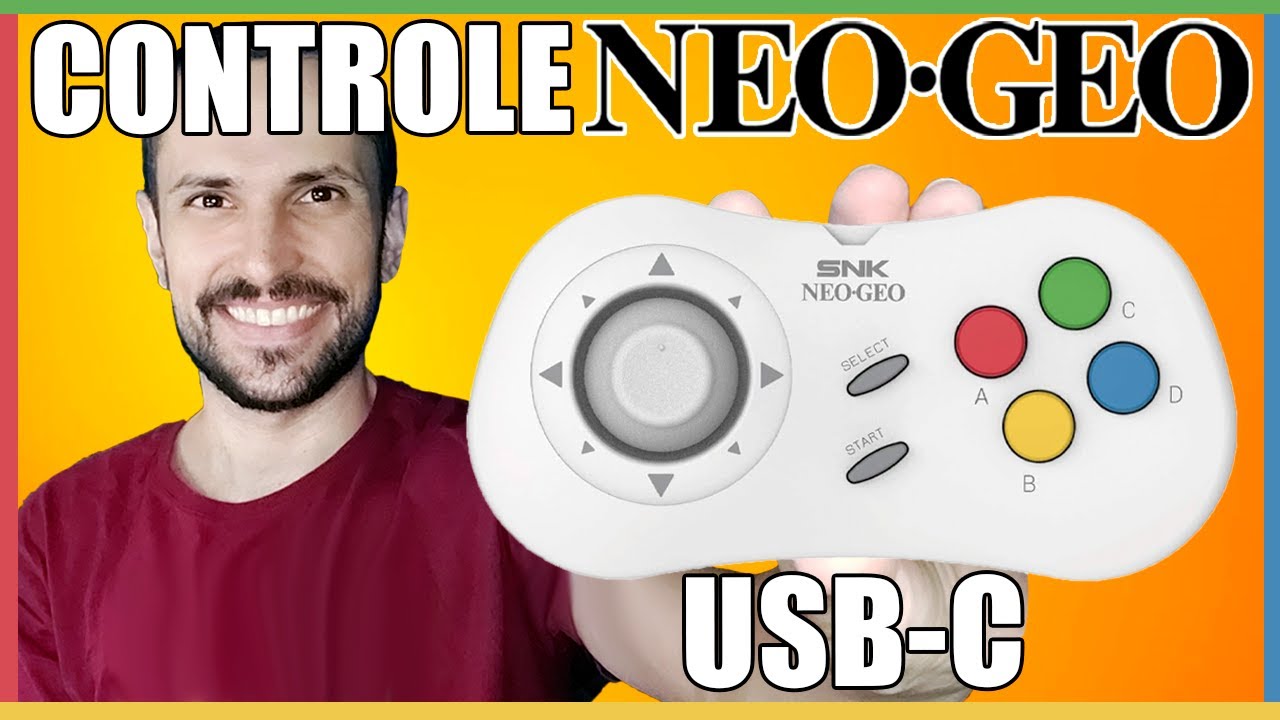 Controle Neo Geo Mini USB-C - funciona no EMUELEC e PC e é barato ...