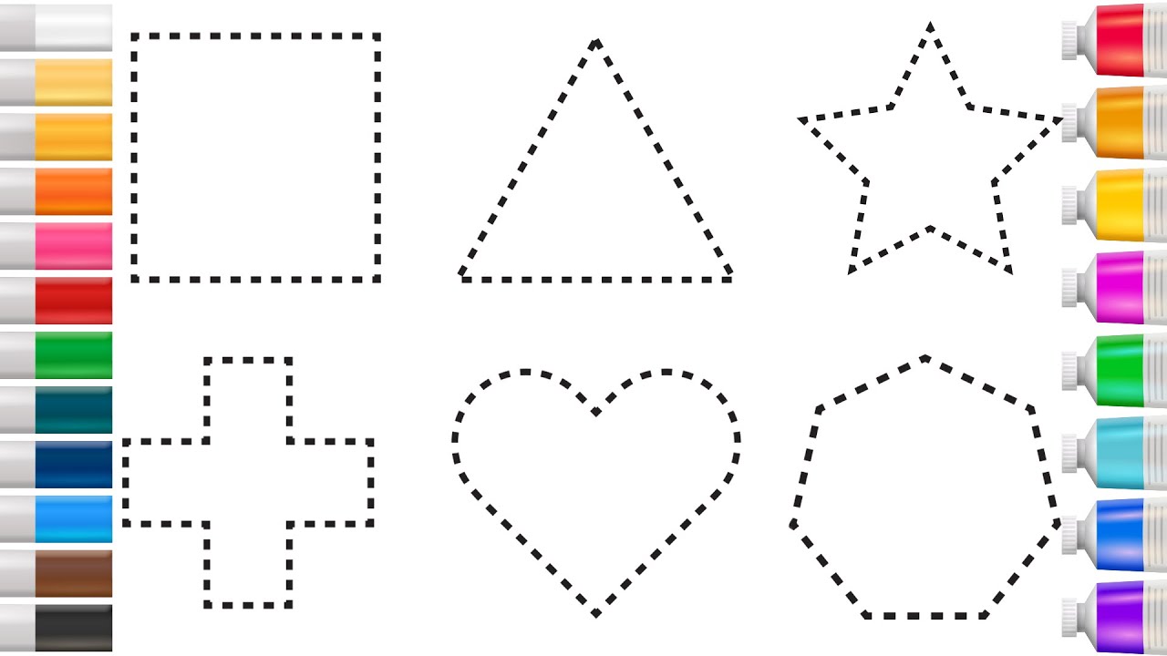 How to draw simple 2d geometric shapes | step by step - YouTube
