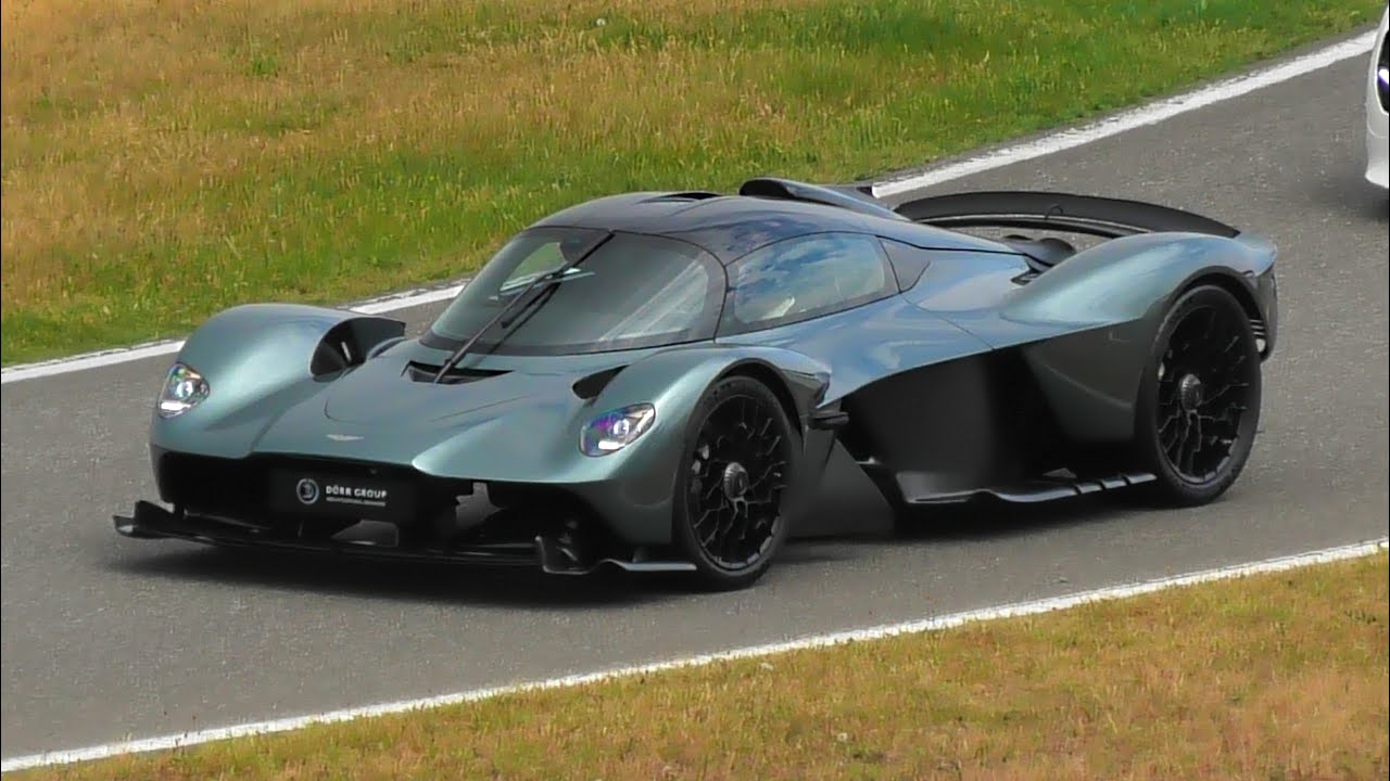 Green Aston Martin Valkyrie Driving at Hockenheimring - YouTube