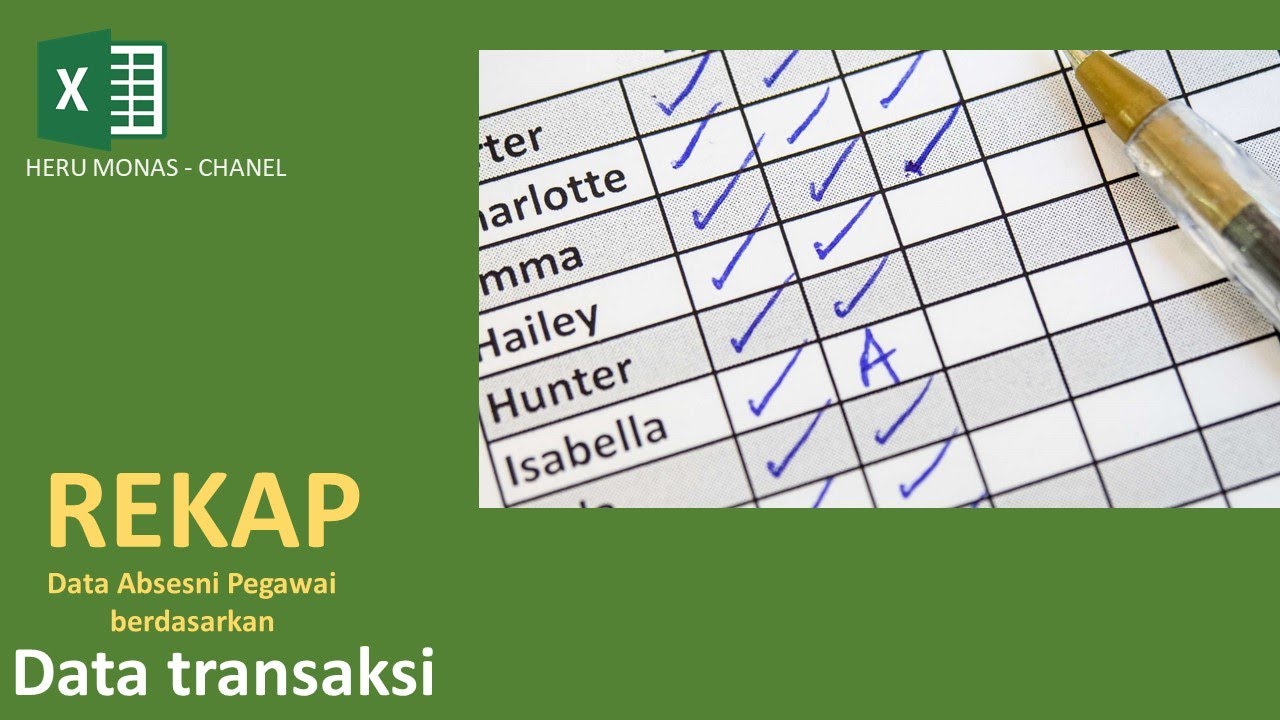 Rekap Absensi berdasar data transaksi - YouTube