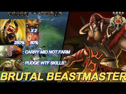 Dota 2 - Beastmaster Hard Support Build Items Pro Offlane Full Gamelay ...