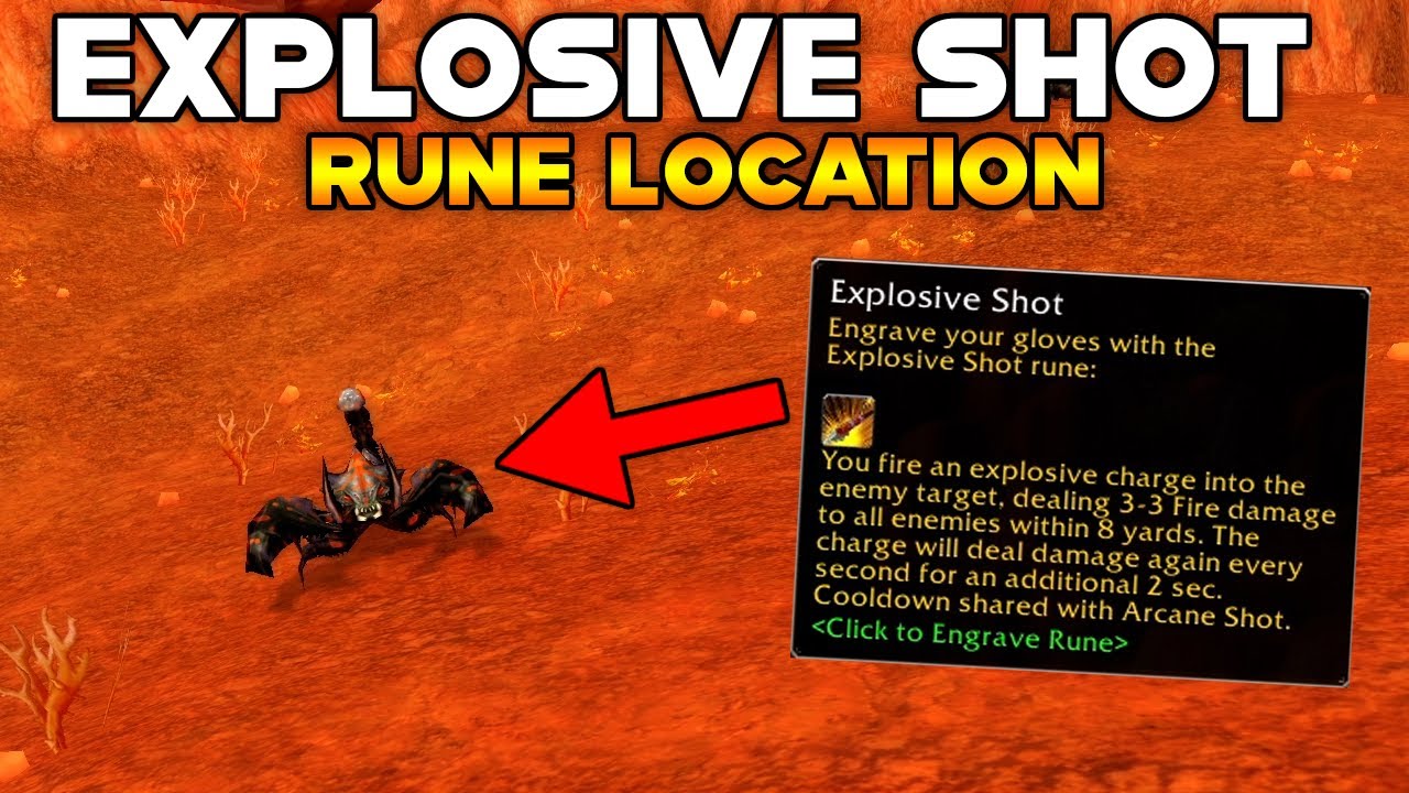 How To Get RUNE OF EXPLOSIVE SHOT - World of Warcraft Classic Season of ...