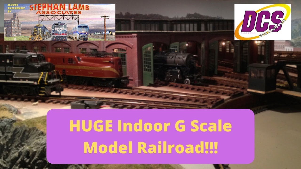 HUGE Custom Model Railroad! Indoor G Scale MTH DCS Layout!!! - Stephan ...