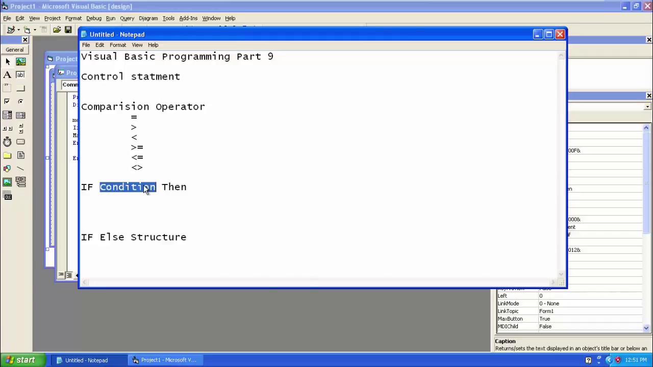 Visual Basic Programming Part 9 Control Statement, IF, If Else ...