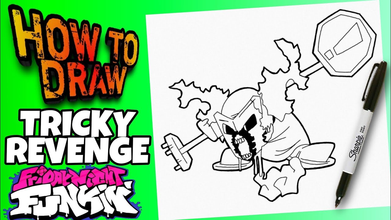 HOW TO DRAW TRICKY REVENGE | FRIDAY NIGHT FUNKIN | como dibujar a ...