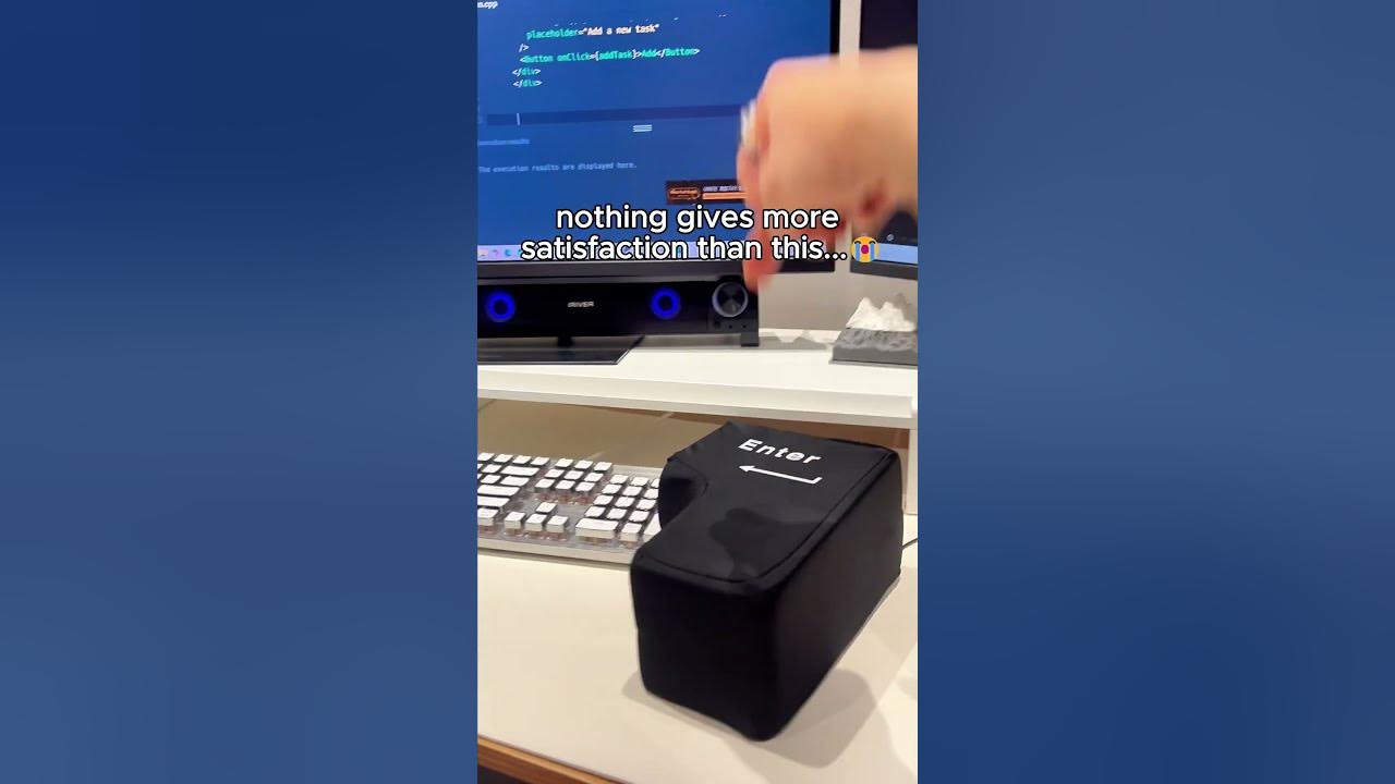 Turn typing into fun with the giant, smashable Enter key! - YouTube