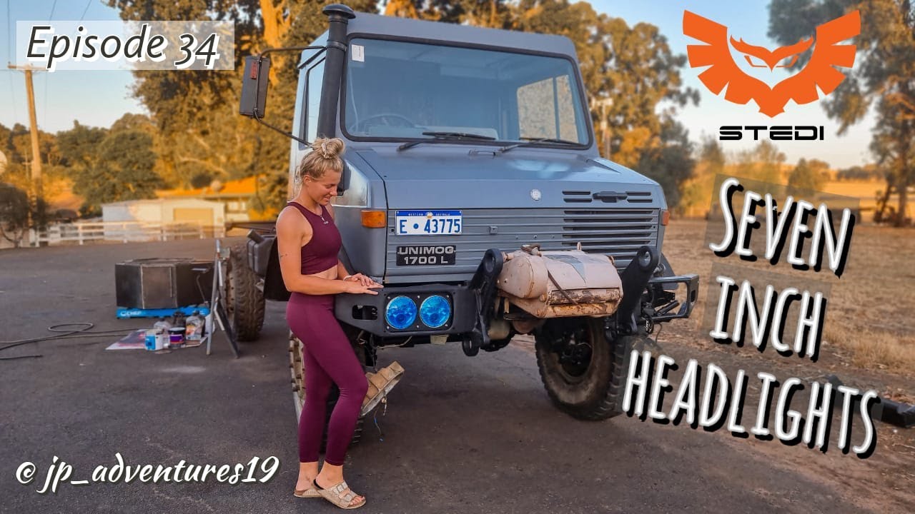 SEVEN INCH HEADLIGHT UPGRADE with Original Unimog Bumpers - Mercedes ...