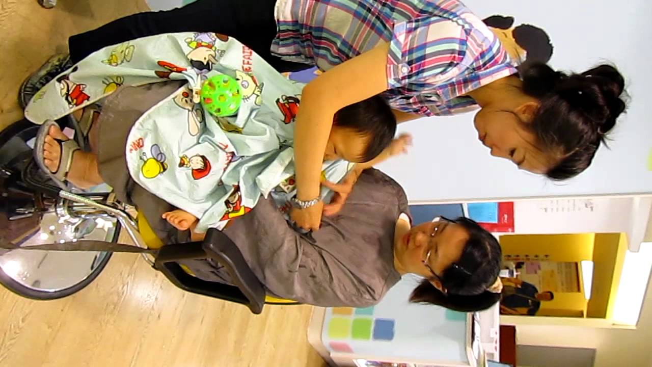 9M 1ST TIME HAIR CUT - YouTube